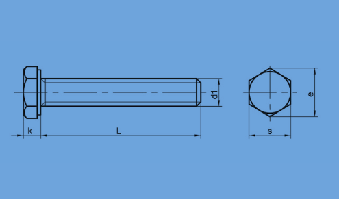 Tabela de dimensões básicas parafuso DIN933 e ISO4017 » Fábrica do Projeto